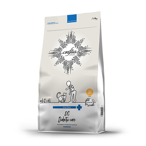 Craftia Galena Cat Diabetic Care / Ветеринарный сухой корм Крафтия для кошек при Сахарном диабете фас. 1,4 кг