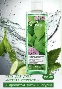 Гель для душа Мятная свежесть с ароматом сочной мяты и огурца, 250 мл