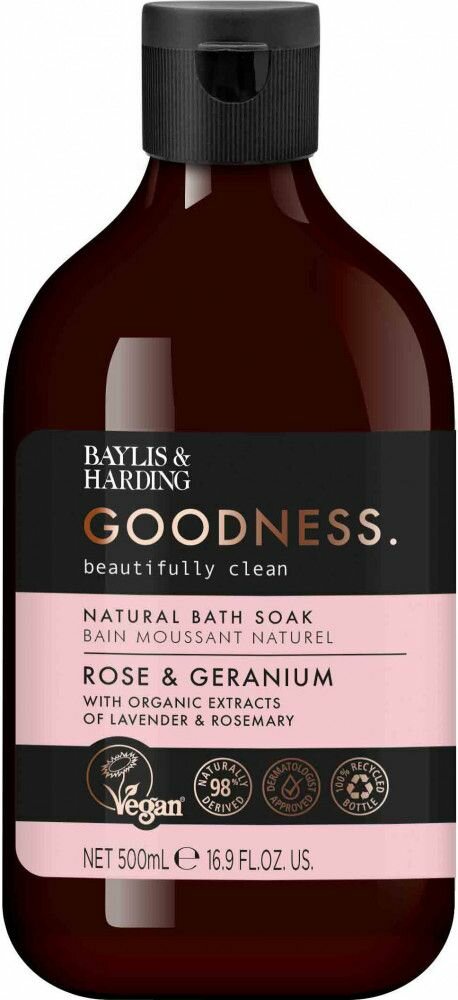 Baylis & Harding - Goodness Rose & Geranium Bath Soak Пена для ванны 500 мл