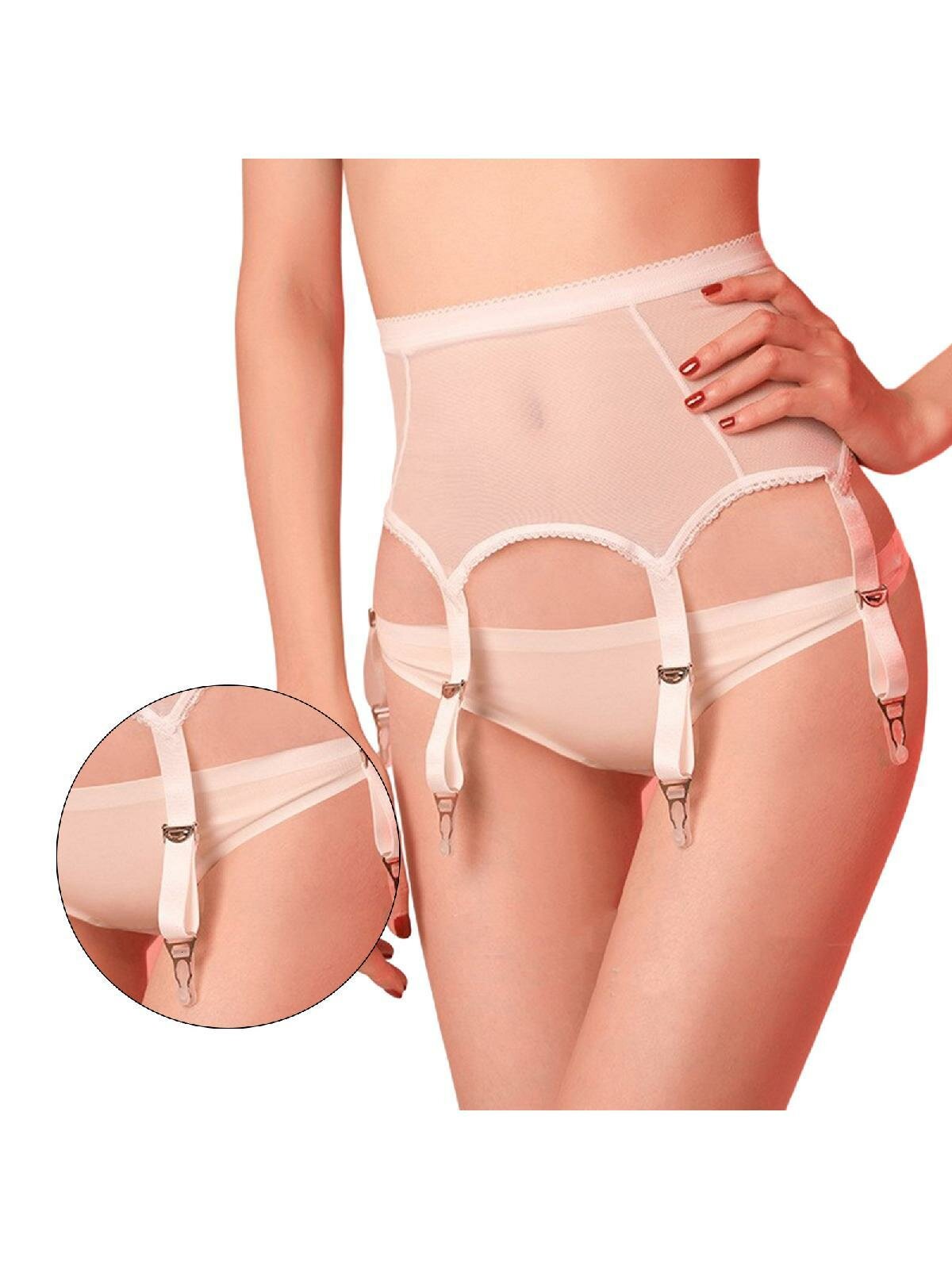 Сексуальный гостер-пояс для чулок, Белый