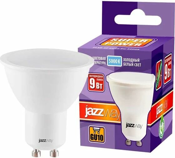 Светодиодная лампа Jazzway PLED-SP 9Вт PAR16 GU10 5000K холодный белый GU10 820лм 230В/50Гц