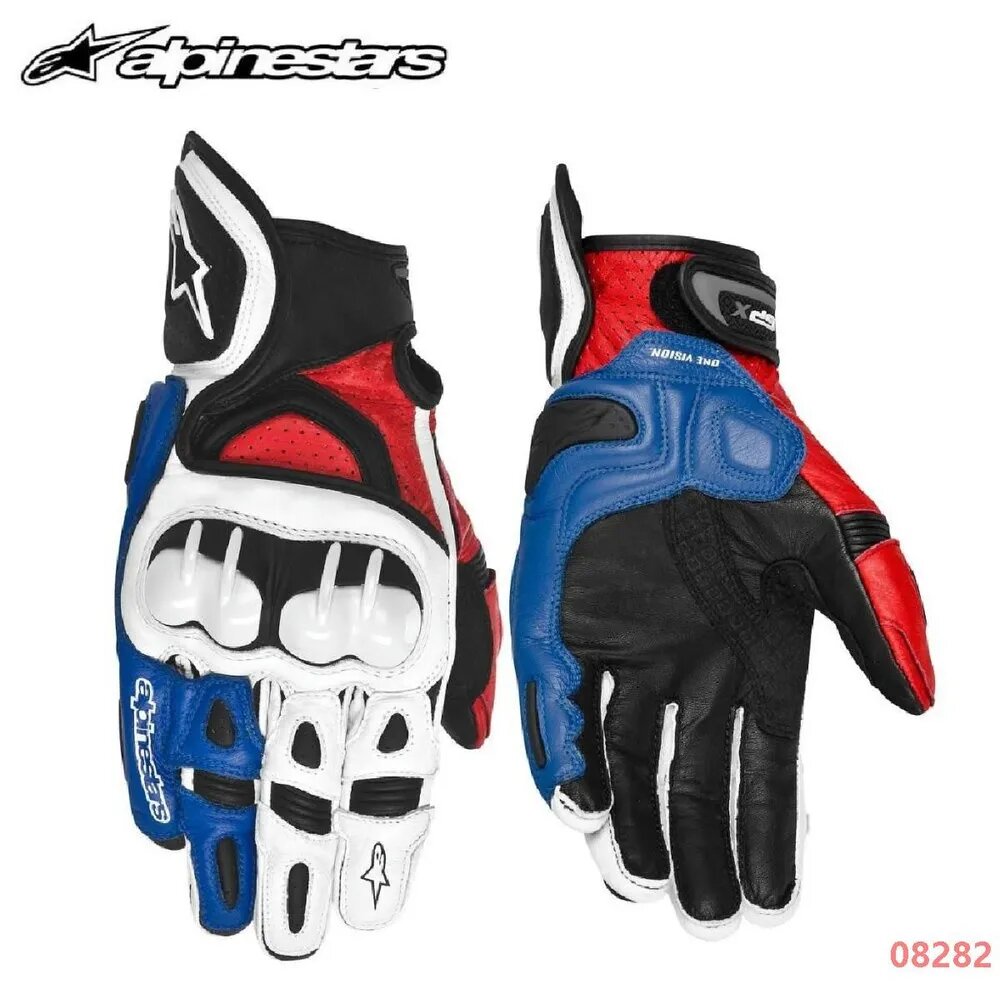 Alpinestars SP-X Airflow Motorcycle Gloves Black/Red Leather L Motorbike Sport