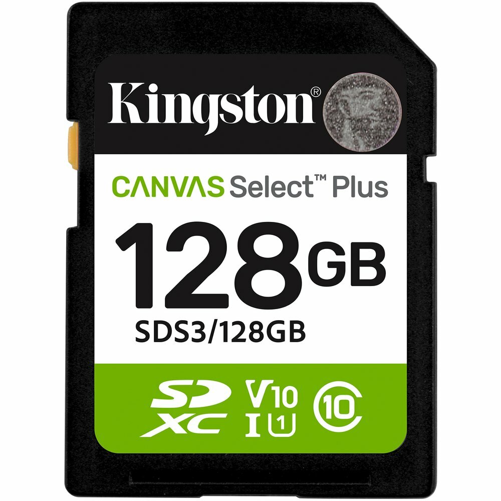 Карта памяти Kingston Select Plus SDXC 128Gb С10 (SDS3/128GB)