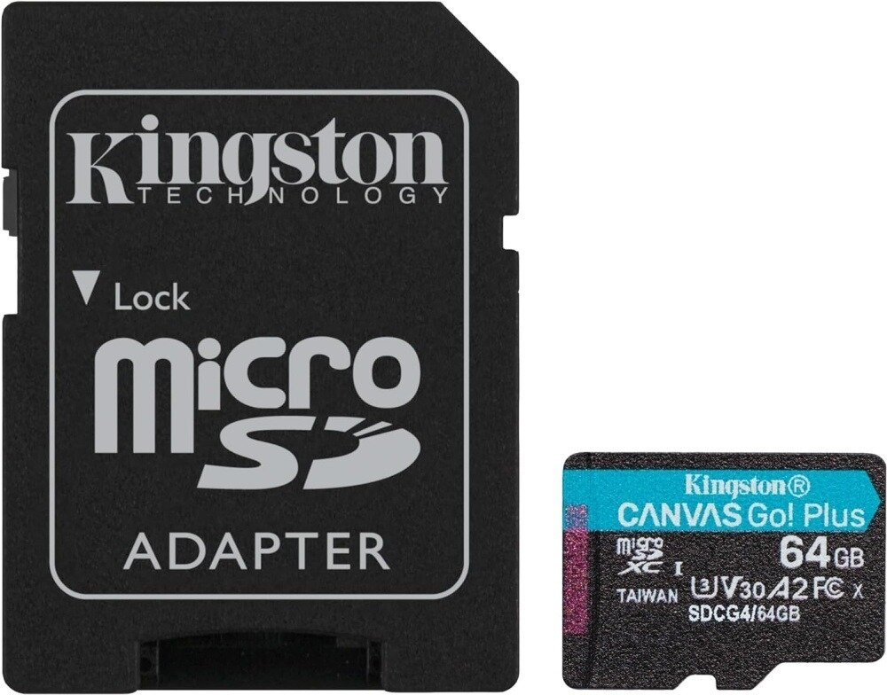 Флеш карта microSDXC 64Gb Kingston SDCG4/64Gb Canvas Go! Plus + adapter