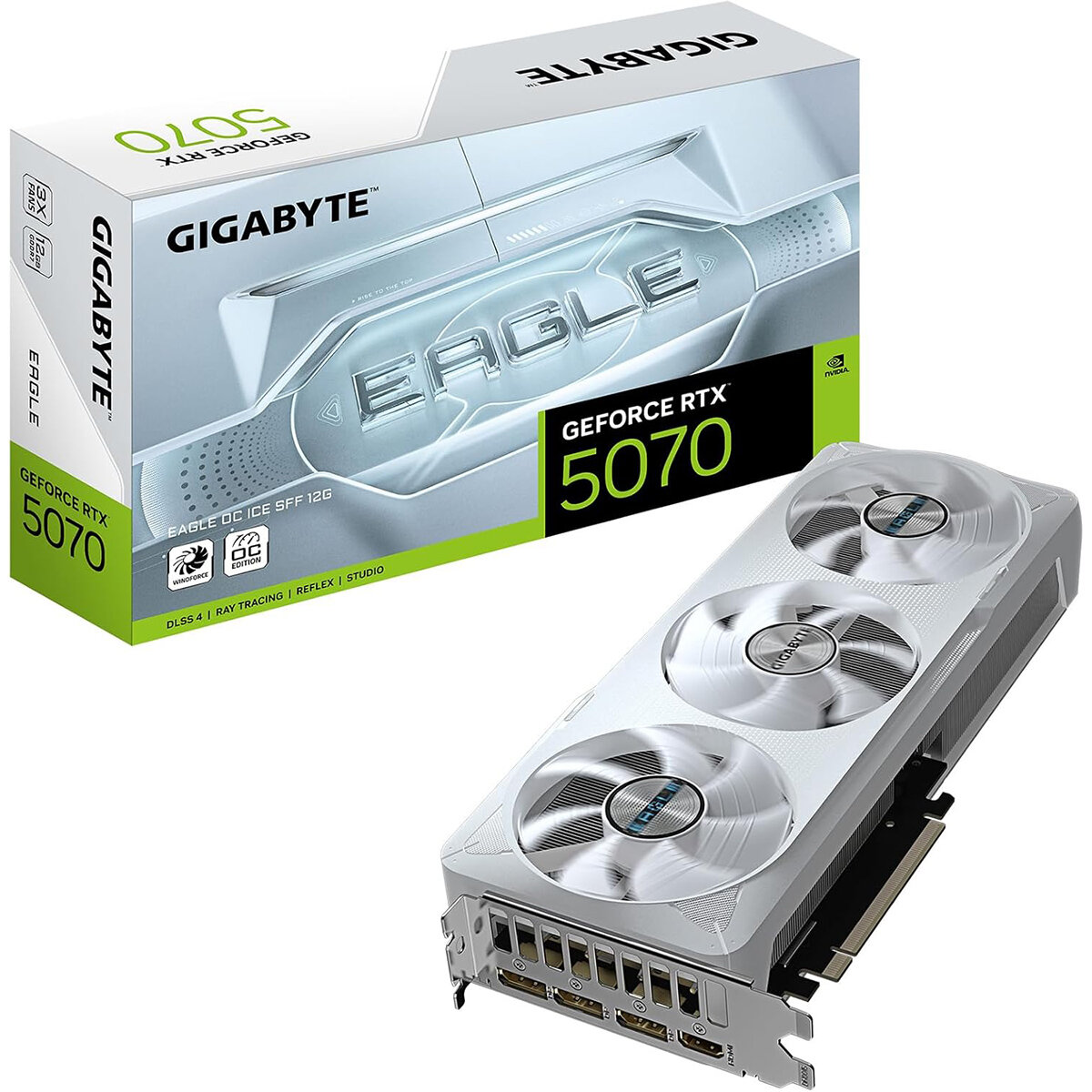 RTX 5070 Eagle OC ICE SFF 12G 192-bit GDDR7, PCIe 5.0 видеокарта