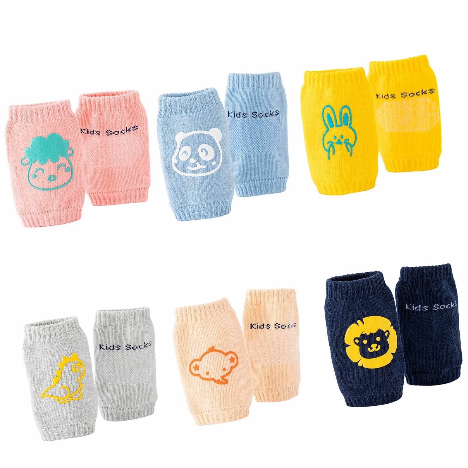 Забавные детские наколенники с мультяшным принтом для активных малышей безопасность при ползании