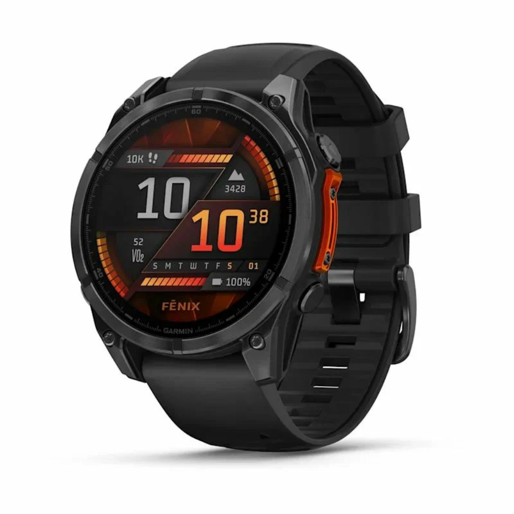 Умные часы премиум класса Garmin Fenix 8 47 mm, AMOLED Slate Gray with Black Silicone Band 010-02904-00 Стальные
