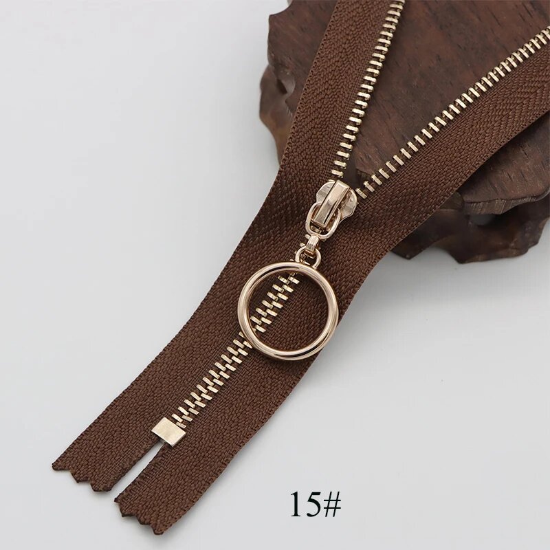 Молния коричневая 15#, 15 см