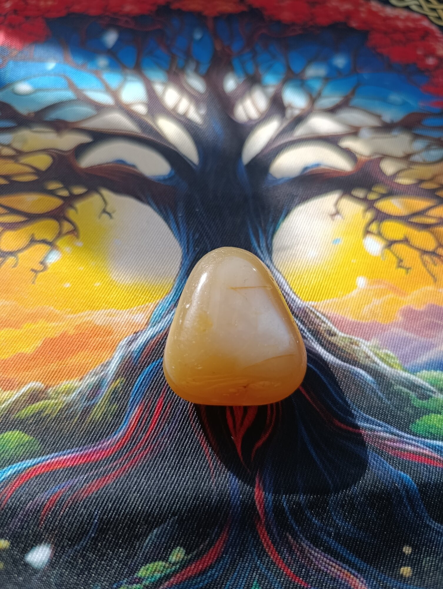 Талисман для благополучия Агат ботсванский желто-медовый минерал натуральный