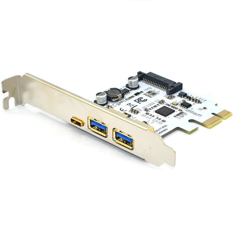 Плата переднего адаптера USB3.2 GEN1 Type-C с прямым и обратным разъемом C-типа спереди