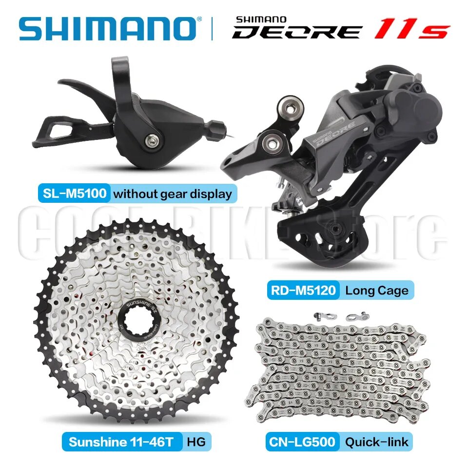 Shimano Deore M5100 11-скоростной групповой набор для горного велосипеда sunshine 46T silver