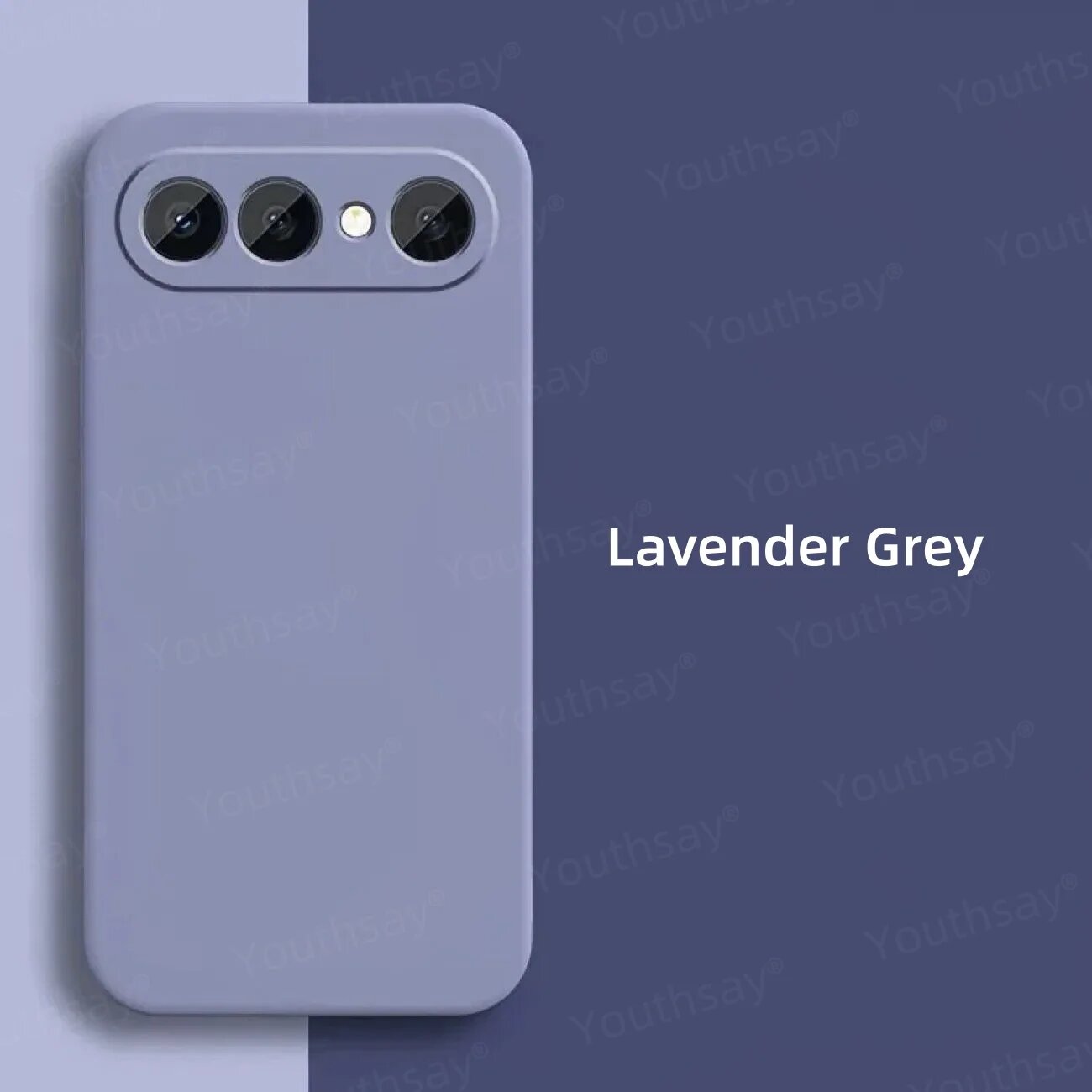 Серый чехол-накладка из силикона для Vivo X300 FE Lavender Grey