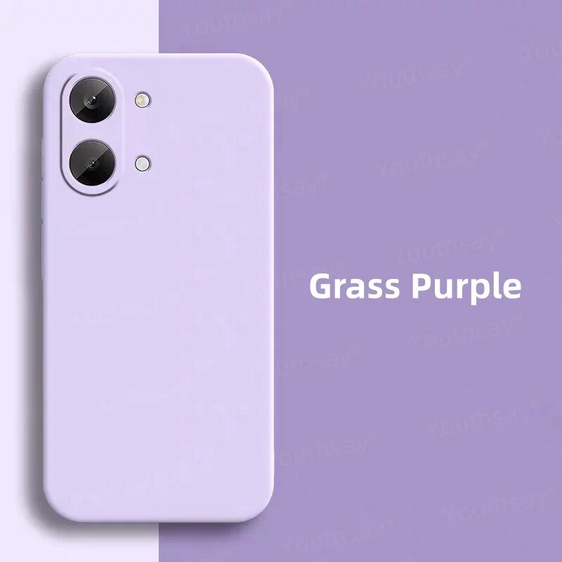 Чехол Poco X8 Pro Max Grass Purple, фиолетовый, силикон