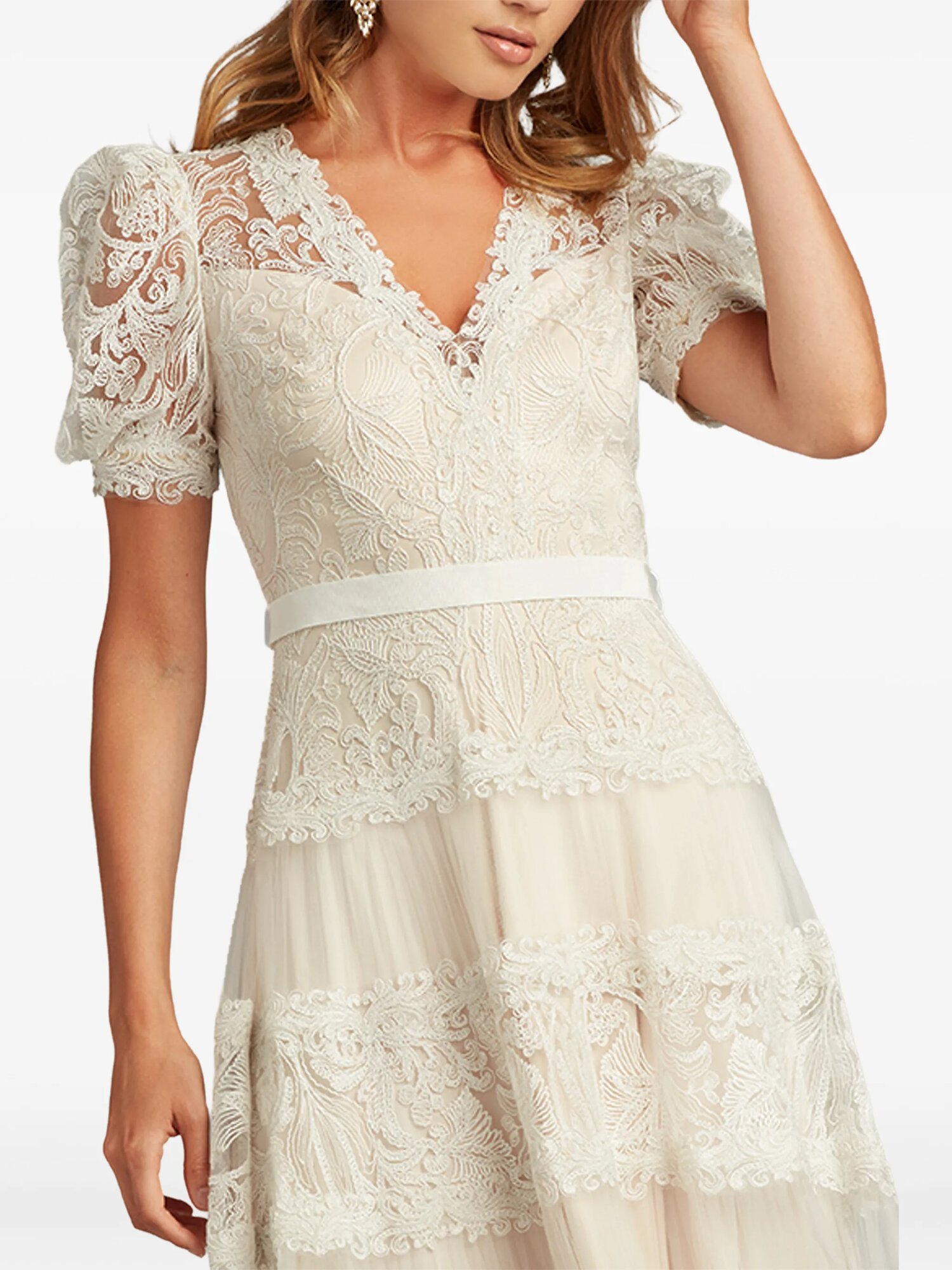 Платье Tadashi Belline lace tiered dress