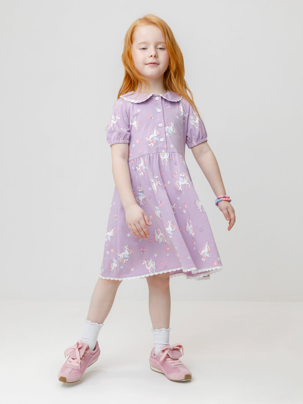 Платье трикотажное платье на кнопках, детское