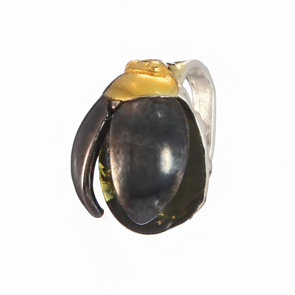 Подвеска, серебро, 925 проба, янтарь