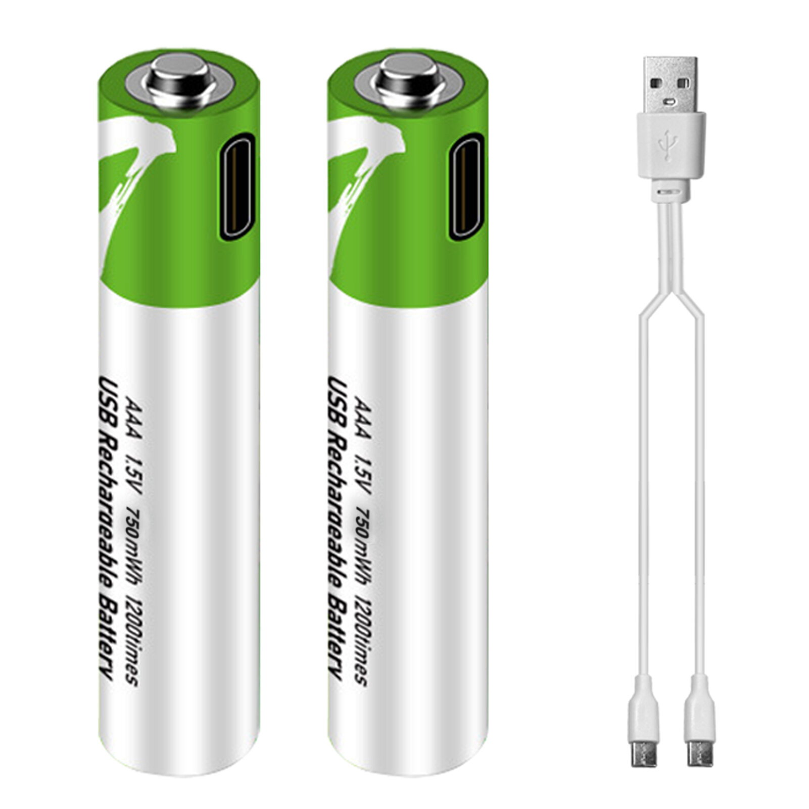Аккумулятор AAA 1.5V, Type-C зарядка, 750 мВтч, для блокировок с паролем, многоразовый.