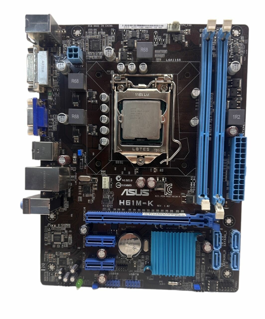 Материнская плата H61M-K +I5-2300 Socket 1155