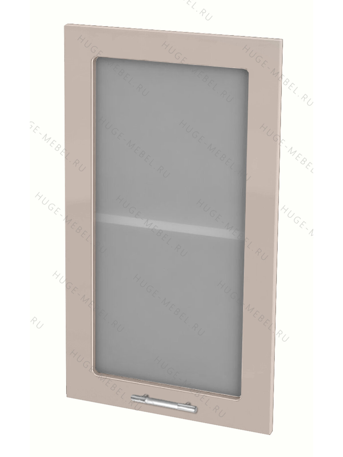 Кухонный фасад Ф-225 кофе с молоком глянец (Ксения) Huge Mebel. Ширина 396 Высота 916. Кухонные фасады