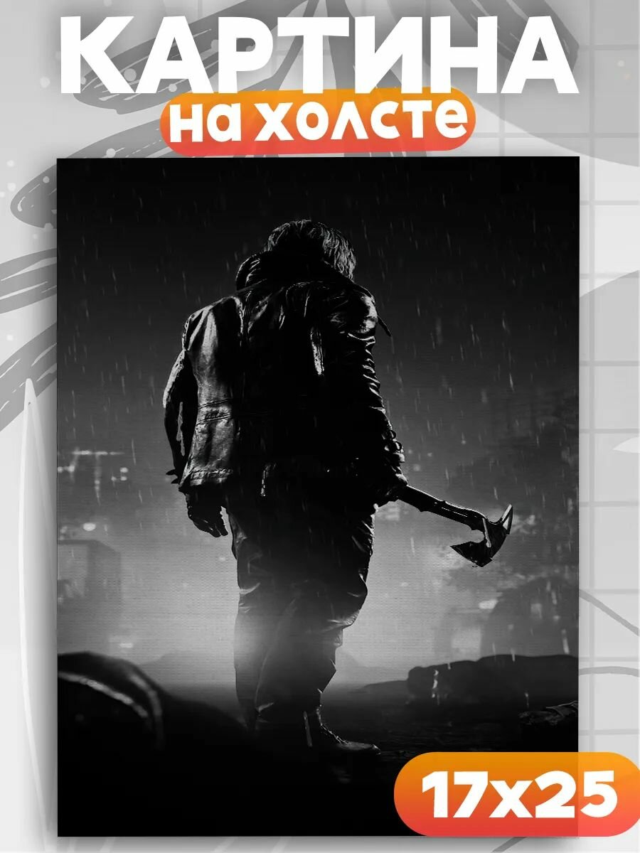 Картина на стену Resident Evil, на подрамнике, 1шт, 25х17 размер.
