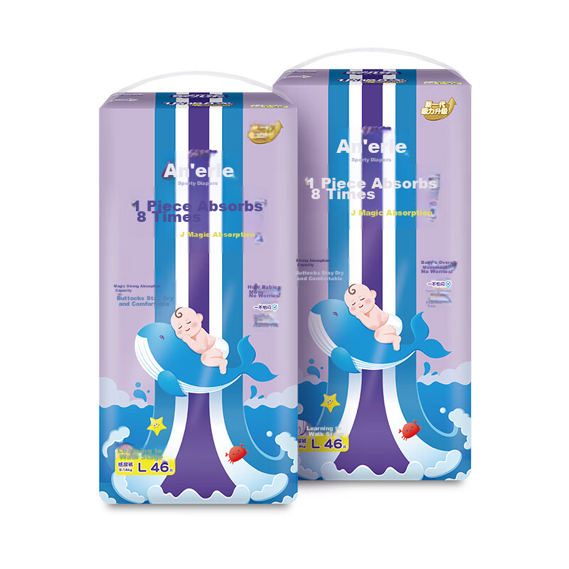 Подгузники Anerle Magic Absorbent L размер 92 шт для 9-14 кг Мягкость Высокая впитываемость Ночной режим