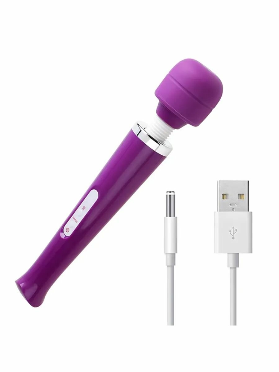 Вибратор стимулятор клитора реалистик микрофон USB фиолетовый цвет