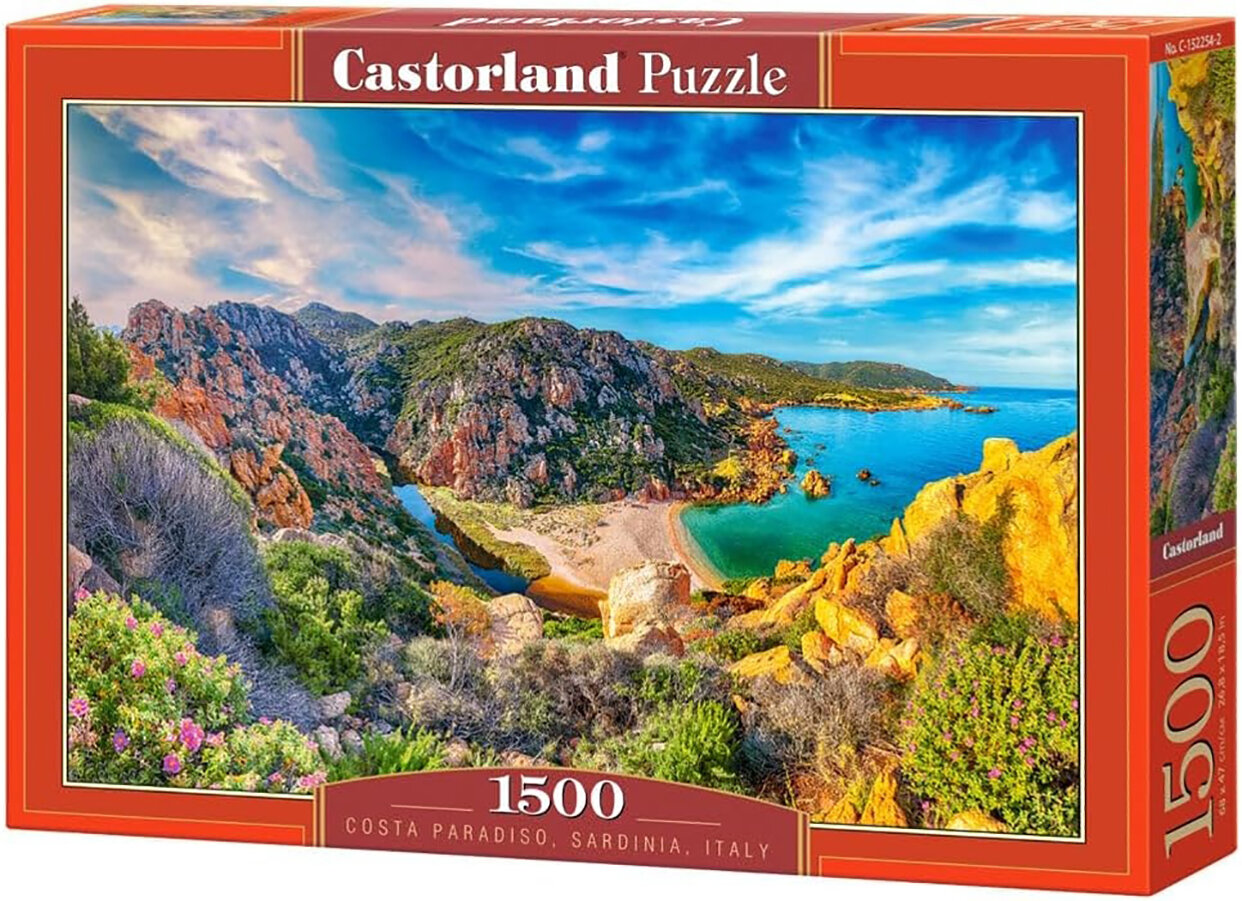 Пазл для взрослых Castorland 1500 деталей, элементов: Коста-Парадизо, Сардиния, Италия