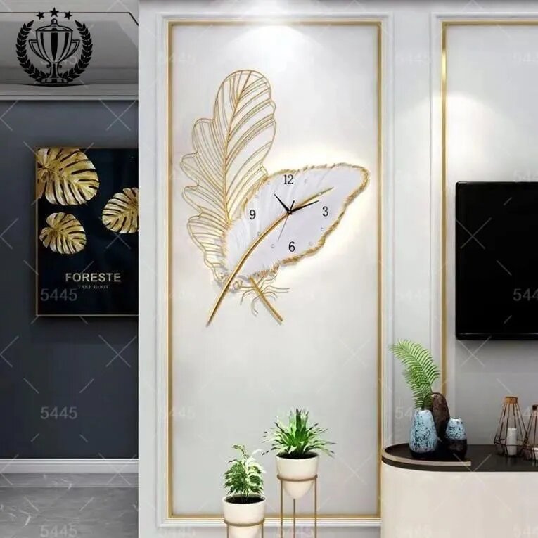 Настенные часы электронно-механические квадратные 55x78 см, бесшумные, ABS пластик и металл