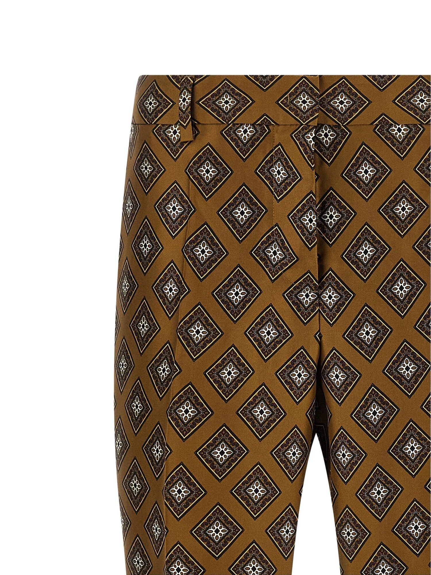 Брюки Alberto Biani Tie-print flared trousers, размер 40, green — фото 1