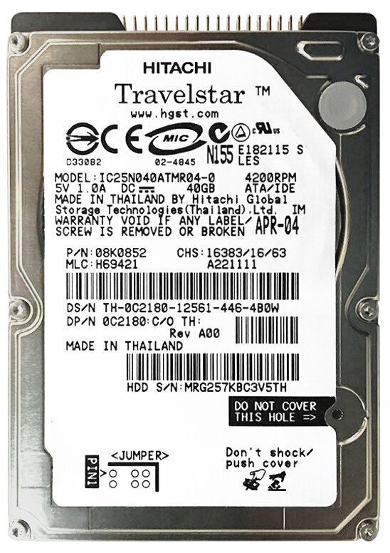 Жесткий диск Dell C2180 40Gb 4200 IDE 2,5" HDD