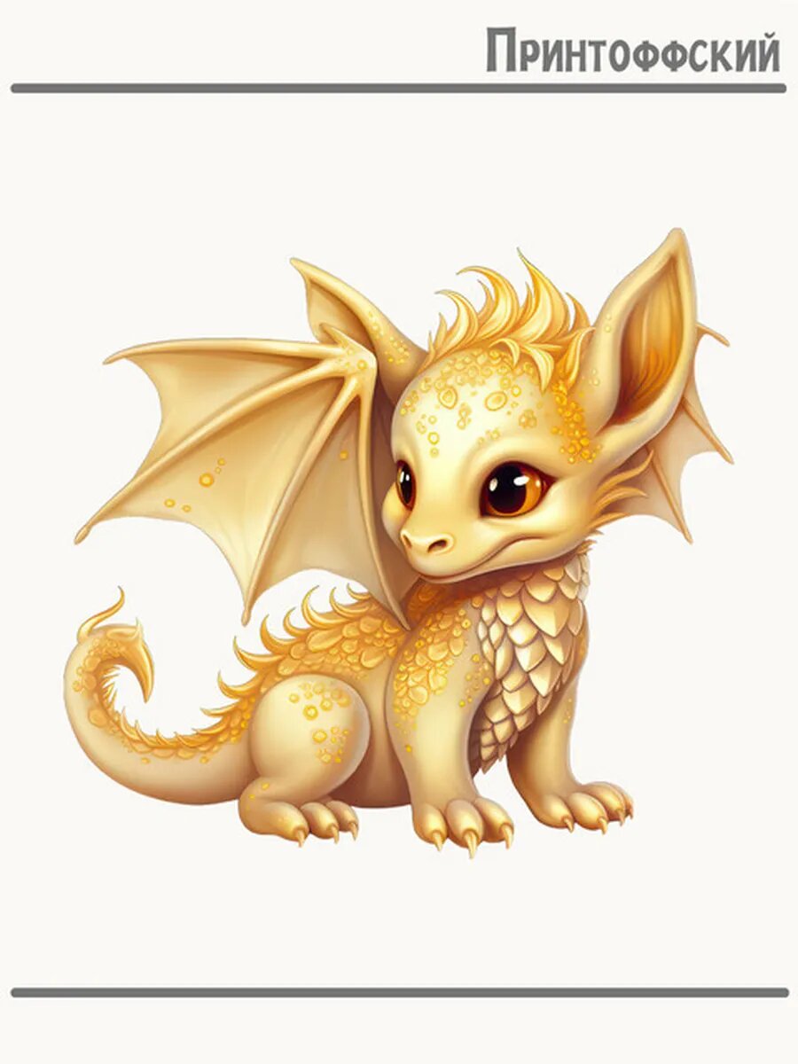 Термонаклейка для одежды и аксессуаров DTF-печать Dragon Драконы Красивые