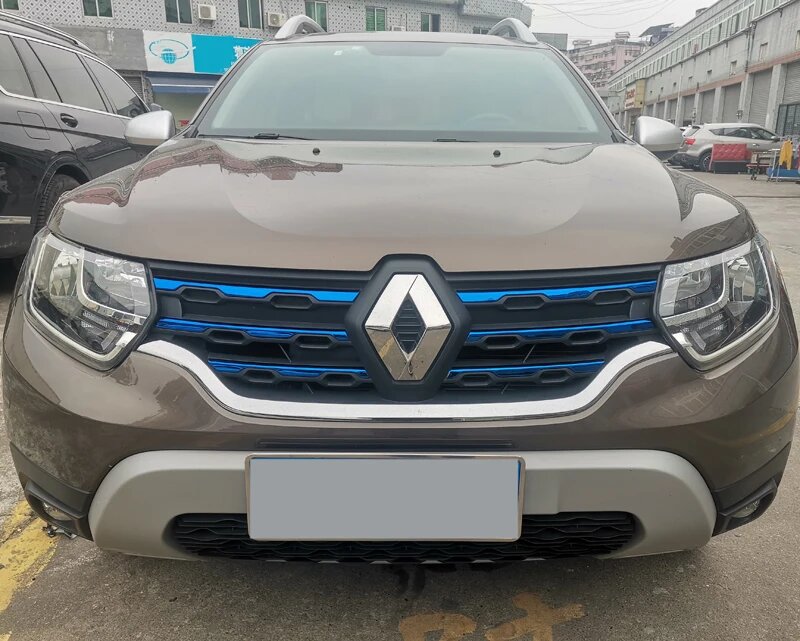 Передняя крышка решетки радиатора автомобиля, хромированная защитная наклейка из нержавеющей BLUE