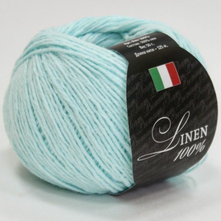 Лён 100% SEAM (мягкий) 50гр*125м*5шт ментол №14