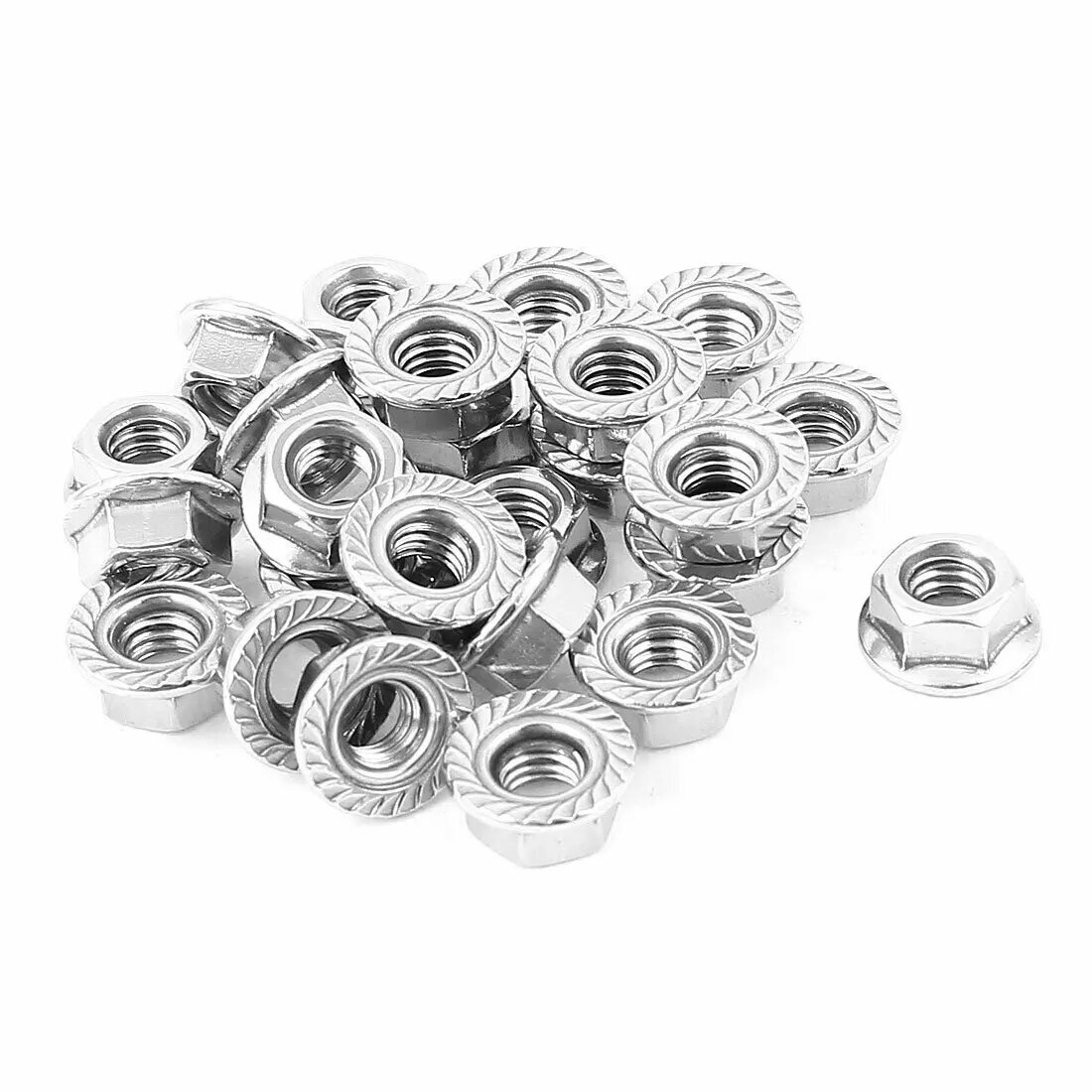 Нержавеющие фланцевые гайки DIN6923 M6-5pcs