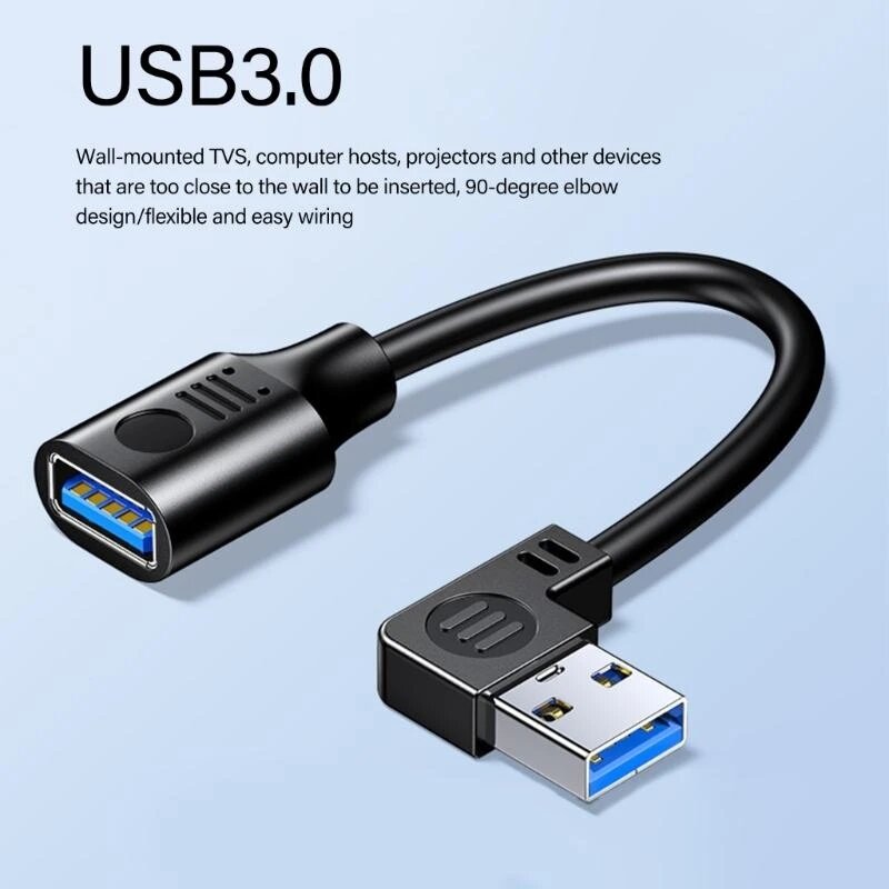 USB 3.0 кабель 0.3м, Down bend — фото 1
