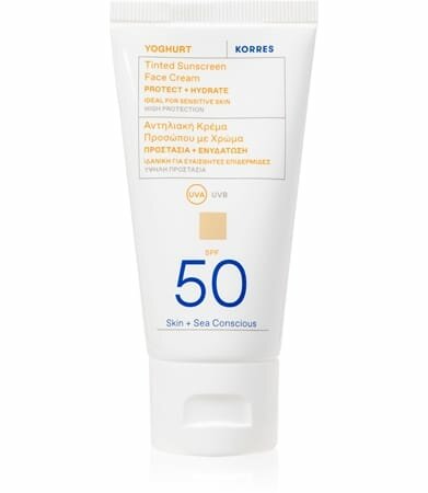 Тоник для ухода за кожей Korres Yoghurt Tinted Sunscreen SPF 50, 50 мл