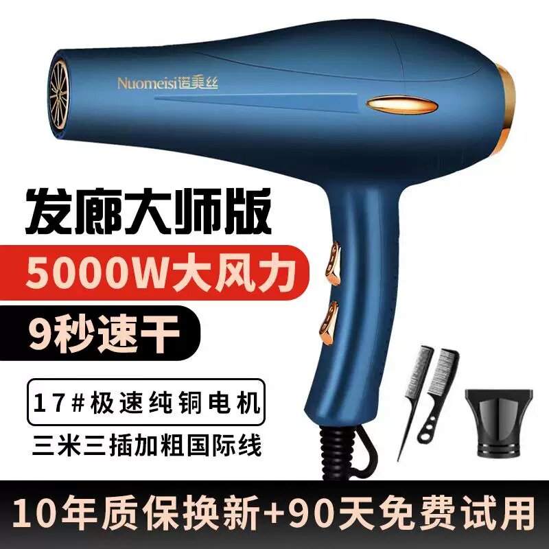Фен ｍａｓｔｅｒ Edition 5000W ионизация AC мотор профессиональный для салона цвет Dark Blue шнур 2M 3-пиновый замена