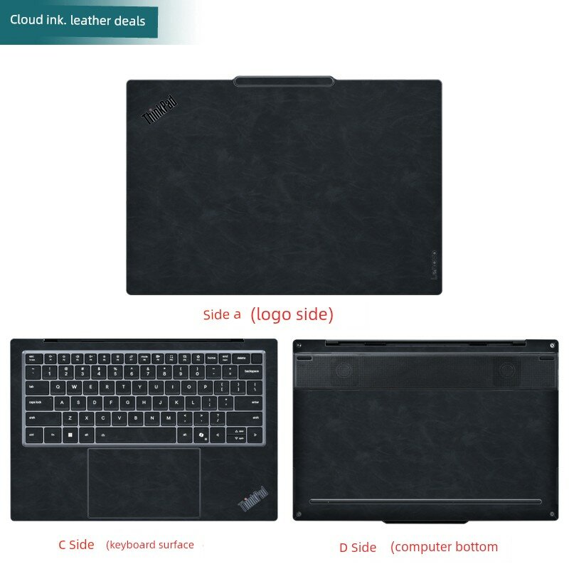 Защитная наклейка для ноутбука Lenovo ThinkPad X9-15 Aura AI Gen1 15.3 дюйма с обложкой из облака-чернил, черная,
