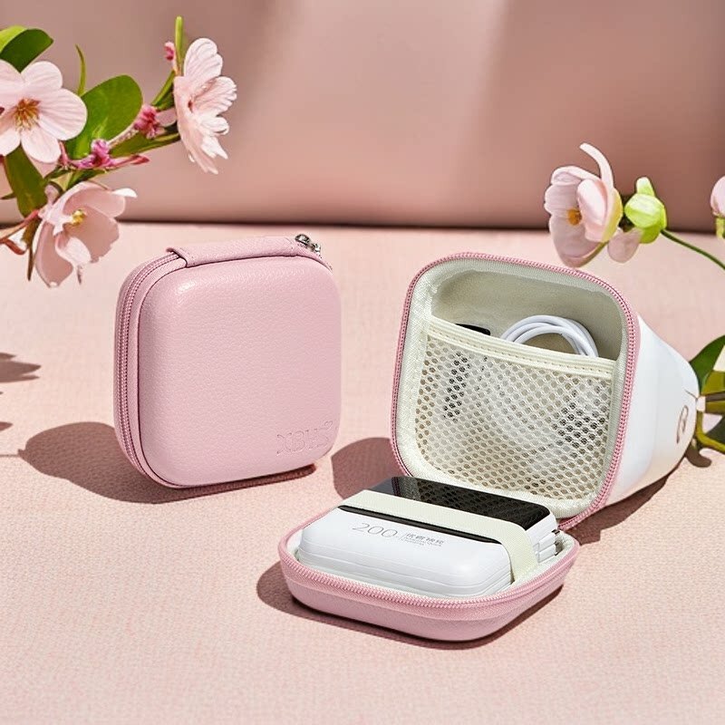 Мини-чехол из твердого пластика для хранения power bank и кабелей для компактных устройств - Розовый цвет сакуры