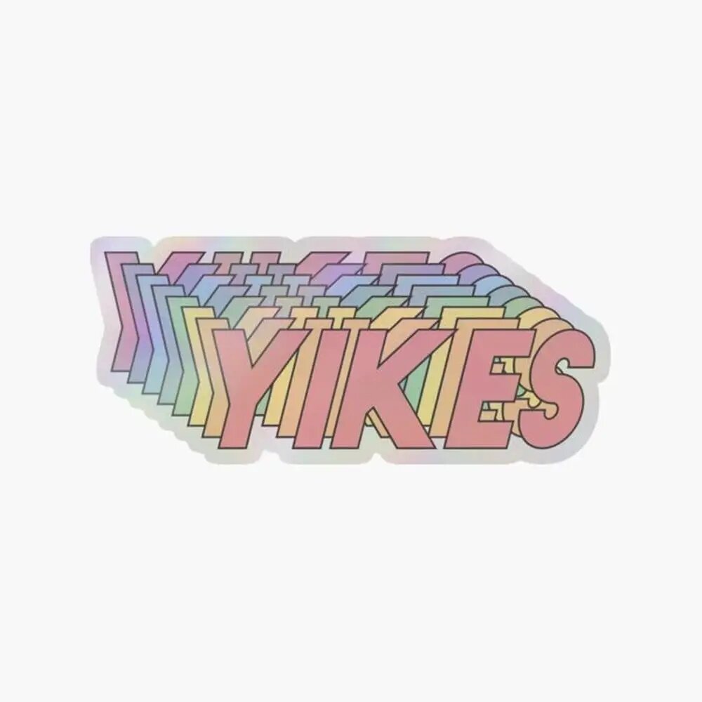 Голографическая наклейка YIKES с растениями, 80mm