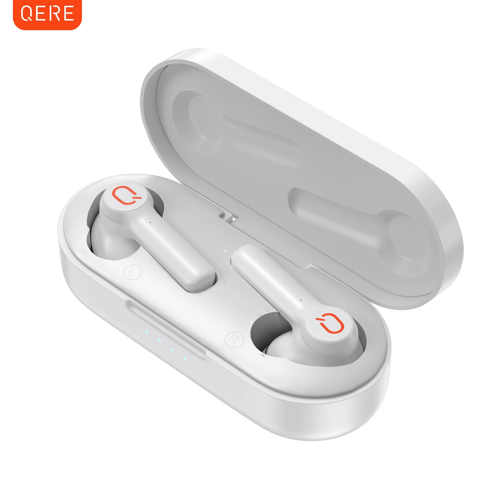 QERE E20 беспроводные наушники Bluetooth для игр с глубоким басом, вкладыш-наушники, белый цвет
