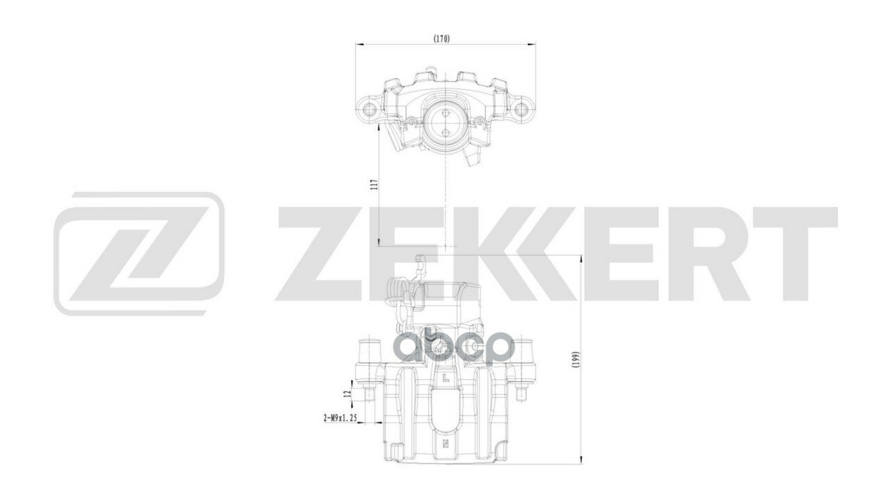 Тормозной суппорт задний левый Nissan Primera (P12) 02- Zekkert арт. bs-8344