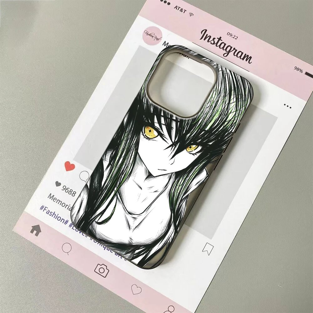 Роскошный чехол для телефона с аниме-дизайном Code Geass для iPhone 17, 16e, Style 2, For iPhone 13