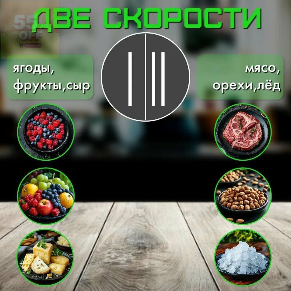 Измельчитель, электрический измельчитель для кухни с чашей и разборными лезвиями для готовки — фото 1