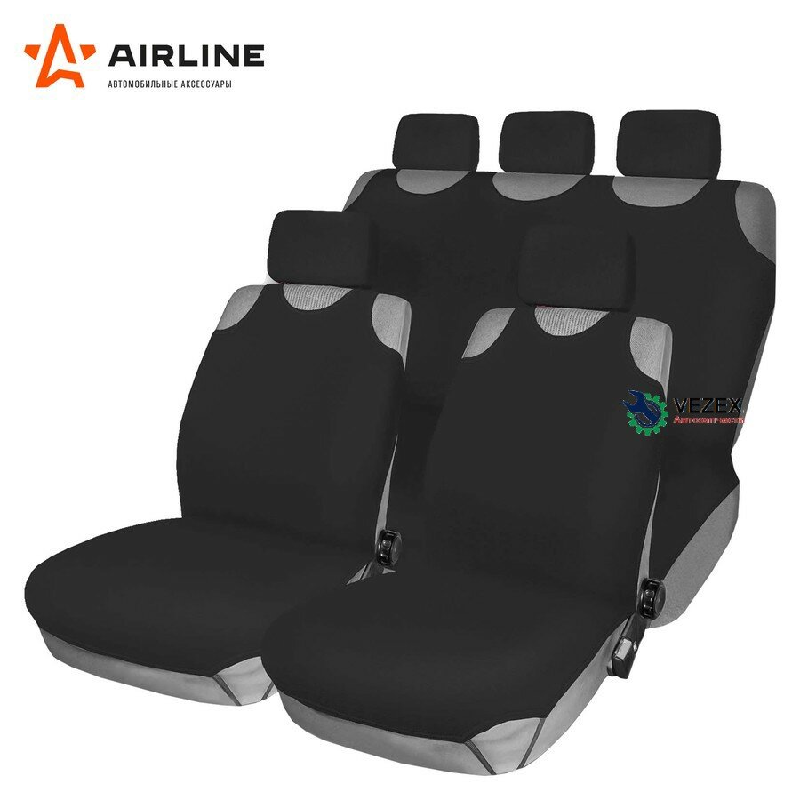 AIRLINE ASCF1K чехлы-майки 'F-1K' компл. передние/задние! цвет черный, полиэстер\