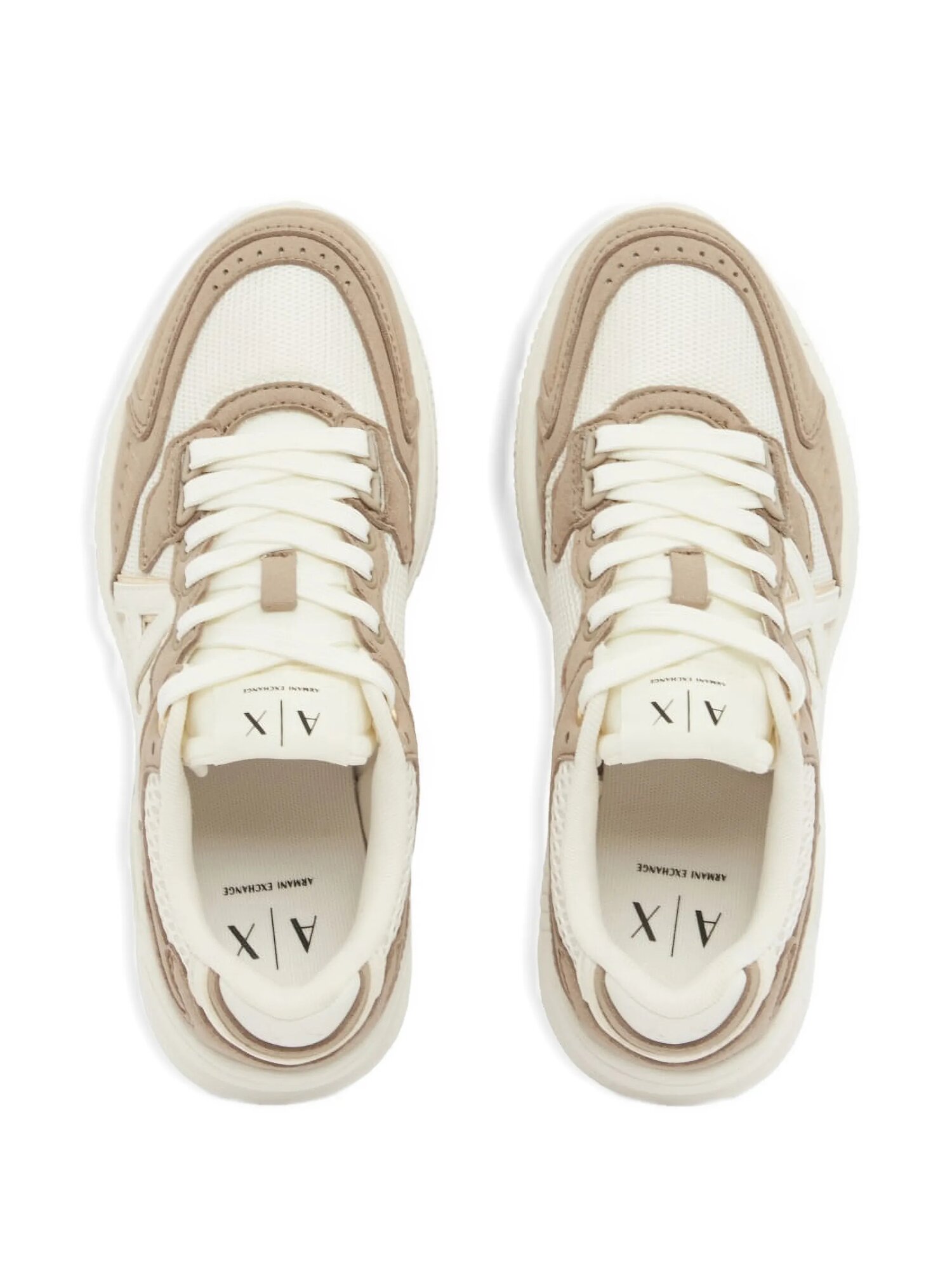 Кроссовки Armani Exchange Panelled logo-patch sneakers, размер 36, разноцветный — фото 1