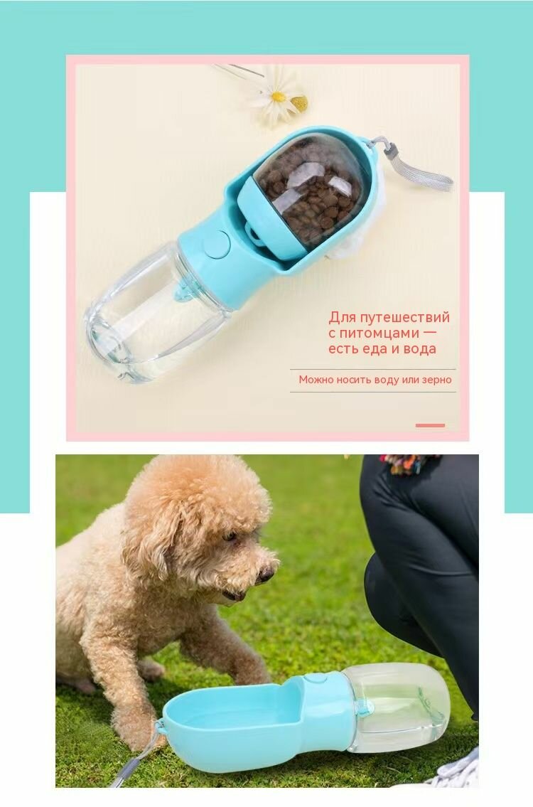 Портативные бутылки с водой для животных и бутылки с едой