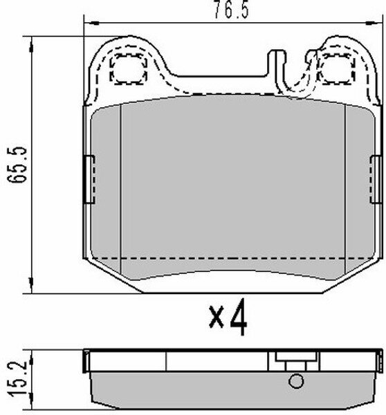 Колодки тормозные сзади SAT ST-A1634201120 Mercedes-Benz M-Class 97-05