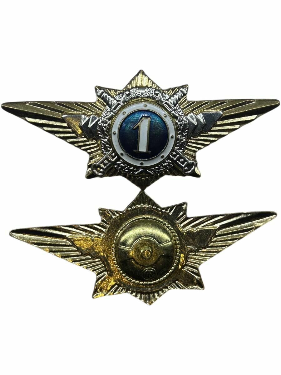 Знак нагрудный. Классность Офицерская МВД РФ. 1 класс. Тяжёлые. Винтовые
