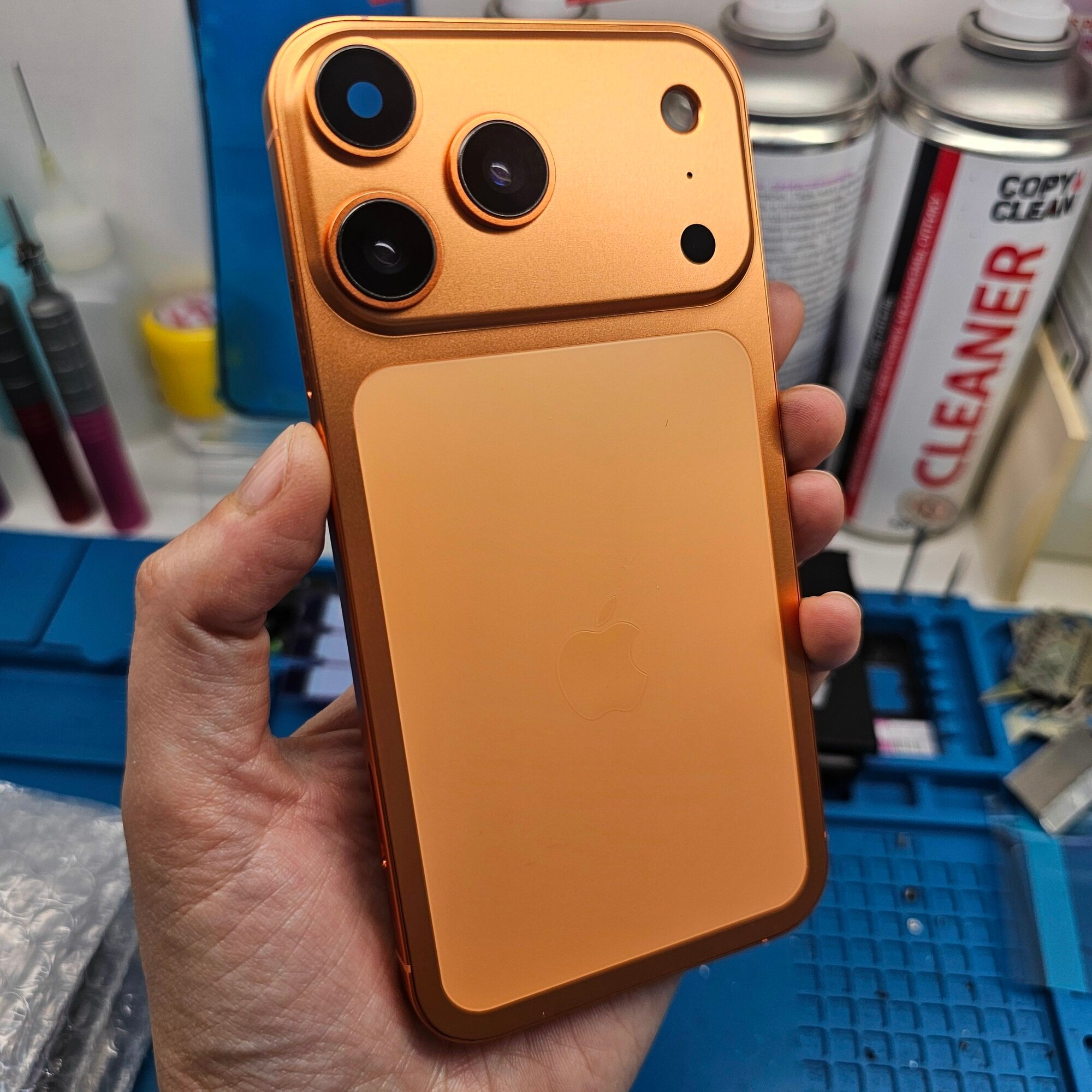 Корпус для iPhone XR в стиле 17 Pro , Оранжевый